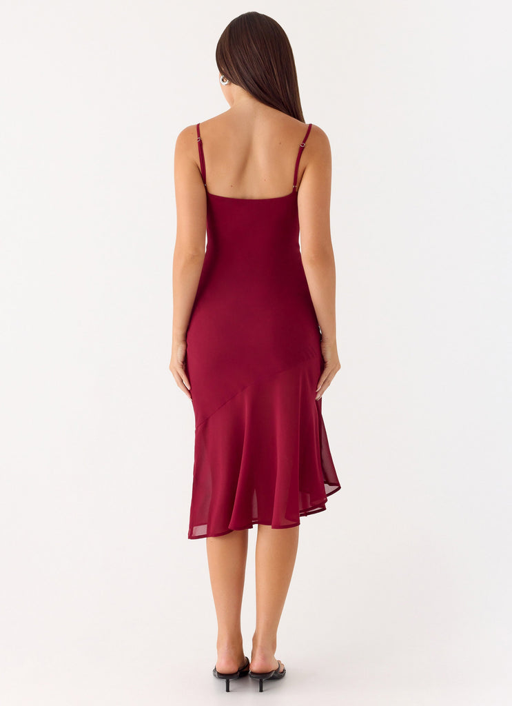 Anne Midi Dress - Deep Red – Peppermayo UK
