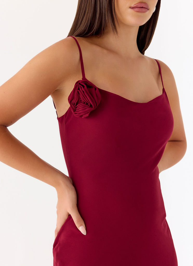 Anne Midi Dress - Deep Red – Peppermayo UK