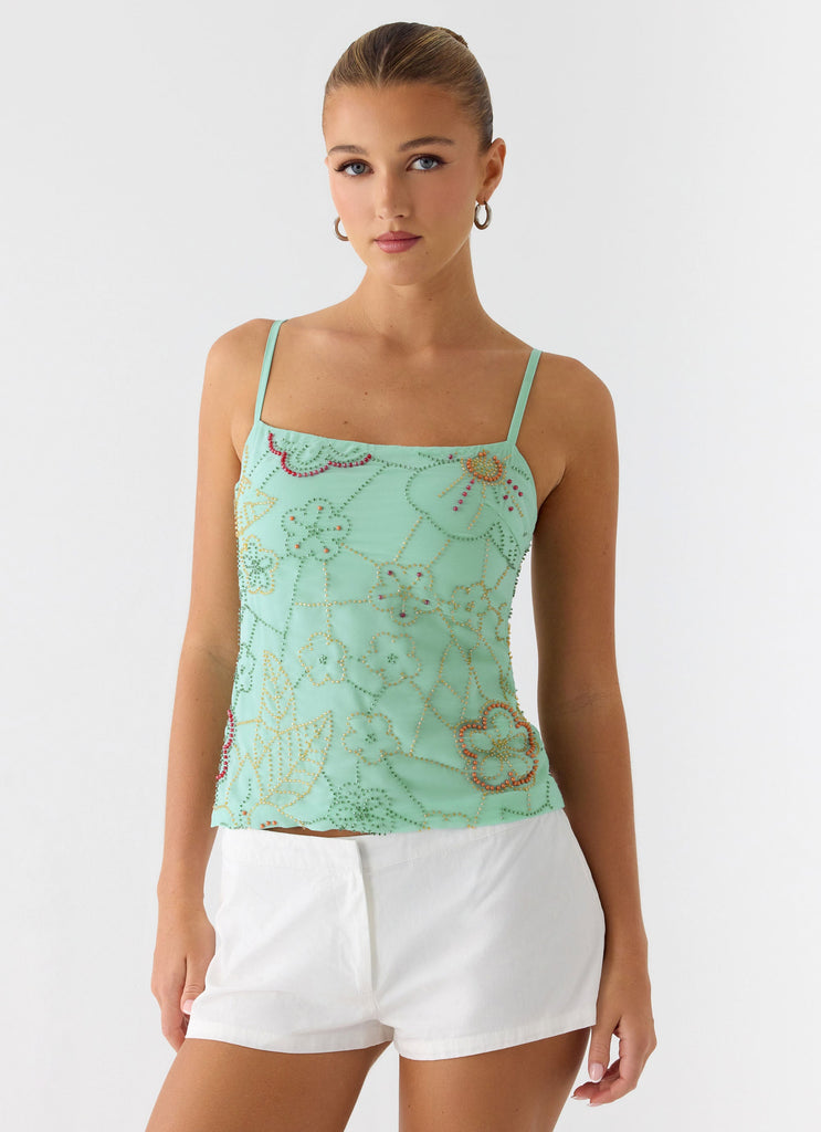 Be Alright Beaded Top - Turquoise – Peppermayo UK