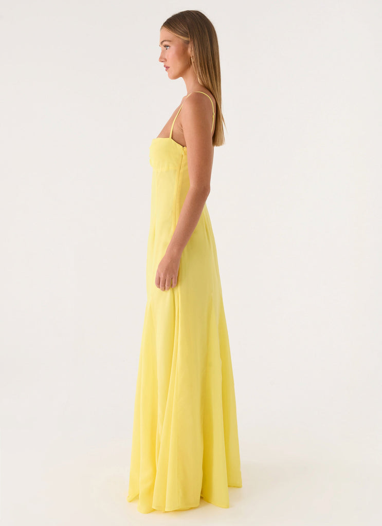 Carlin Maxi Dress - Bright Lemon – Peppermayo UK