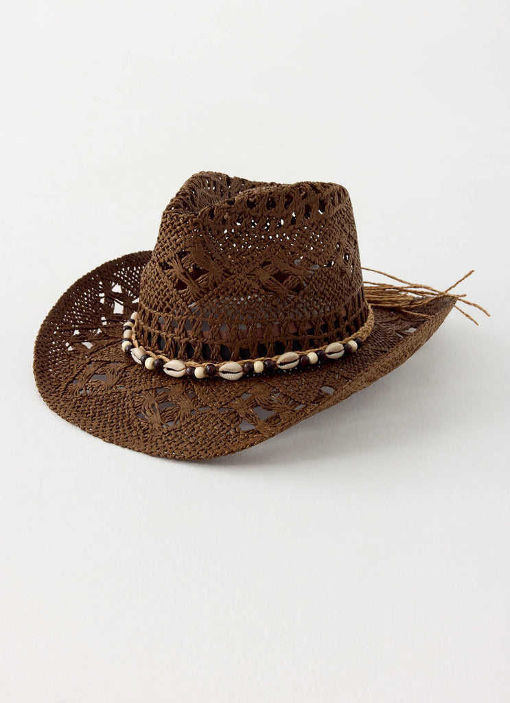 Coco Twist Straw Cowboy Hat - Chocolate – Peppermayo UK