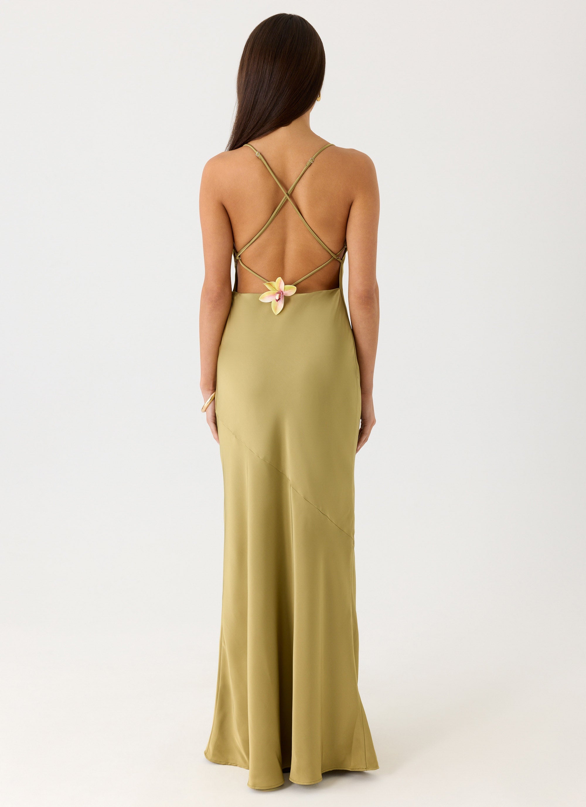 Darius Maxi Dress - Green Olive – Peppermayo UK