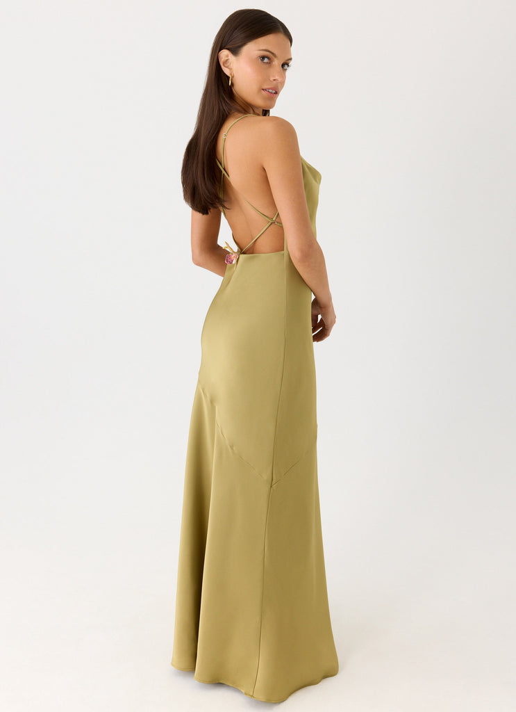 Darius Maxi Dress - Green Olive – Peppermayo UK