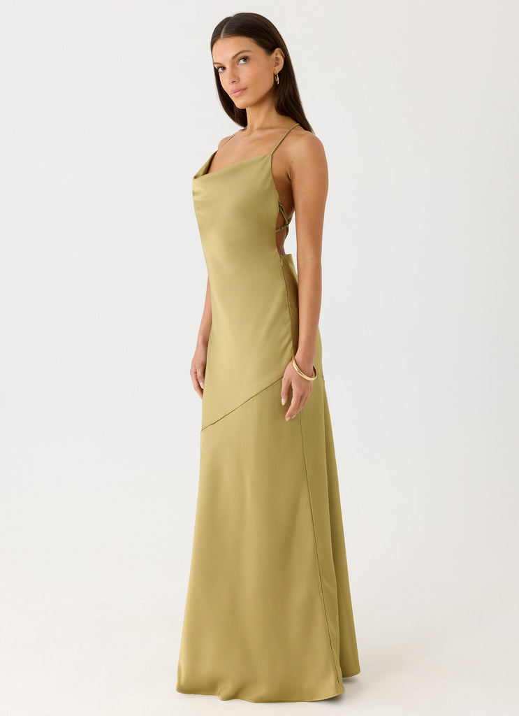 Darius Maxi Dress - Green Olive – Peppermayo UK