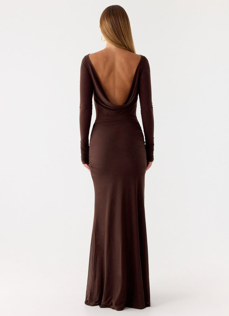 Dray Maxi Dress - Chocolate – Peppermayo UK
