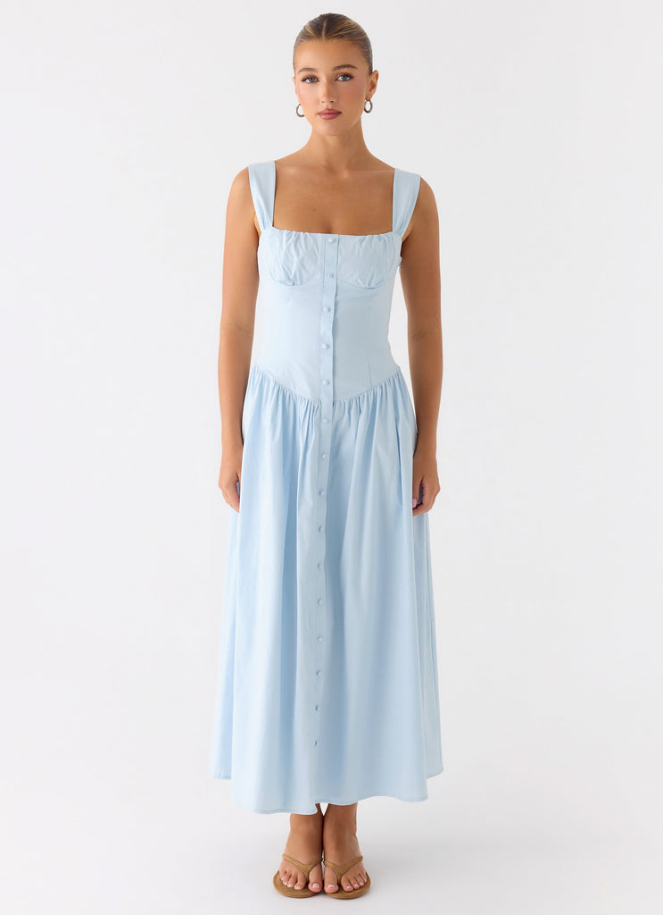 Emmalina Midi Dress - Blue – Peppermayo UK