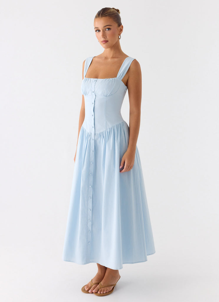 Emmalina Midi Dress - Blue – Peppermayo UK