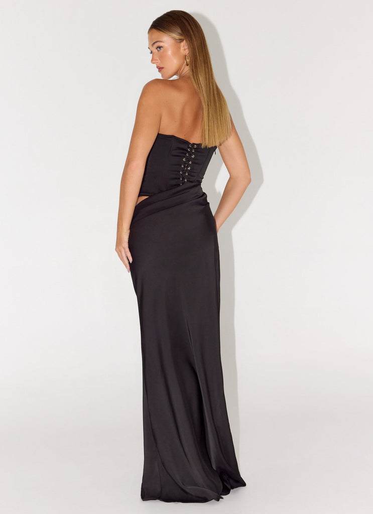 Emory Corset Maxi Dress - Black – Peppermayo UK