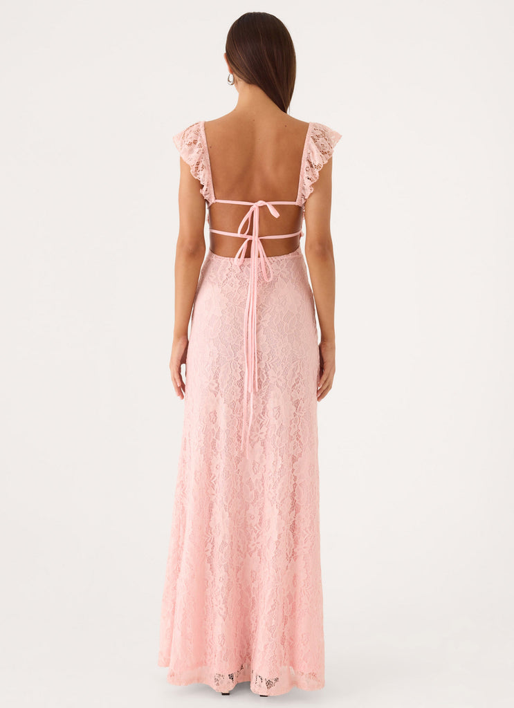 Giulia Lace Maxi Dress - Pink – Peppermayo UK