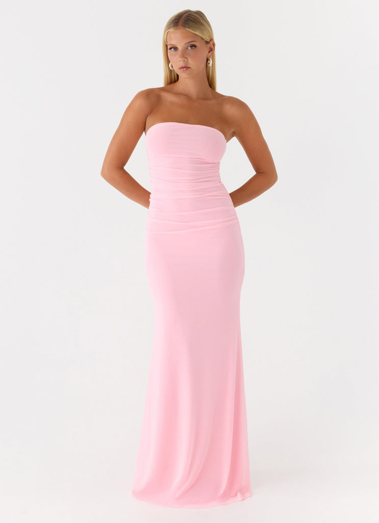 Iroha Strapless Maxi Dress - Pink – Peppermayo UK
