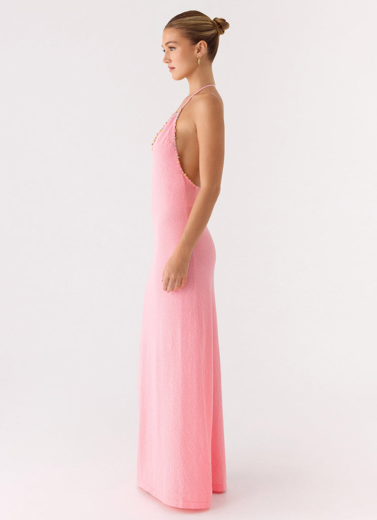 Jianna Knit Maxi Dress - Pink – Peppermayo UK