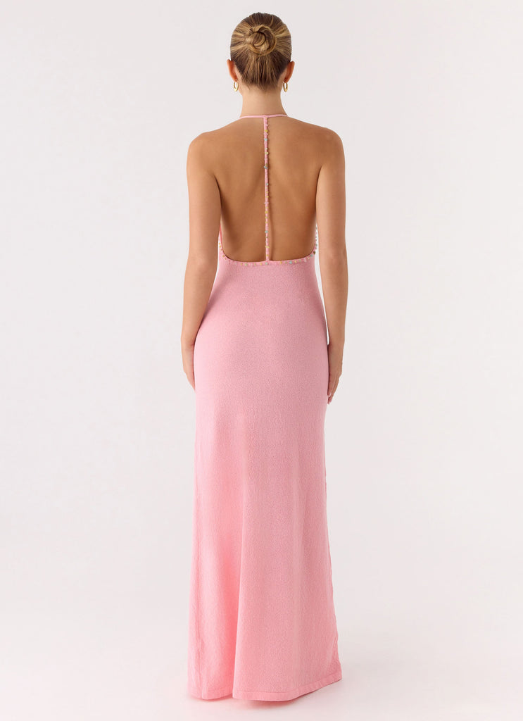 Jianna Knit Maxi Dress - Pink – Peppermayo UK