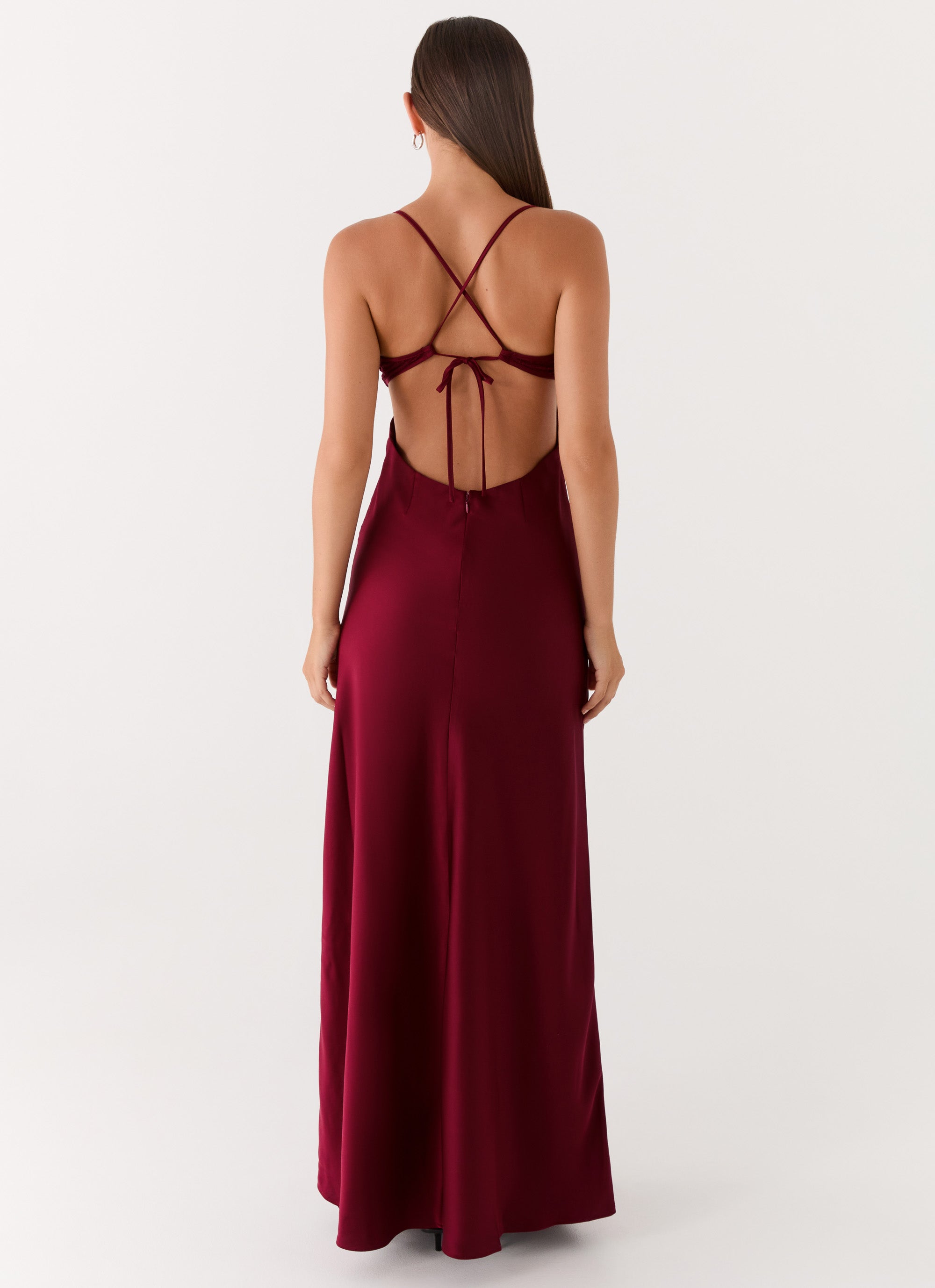 Joanie Maxi Dress - Maroon – Peppermayo UK