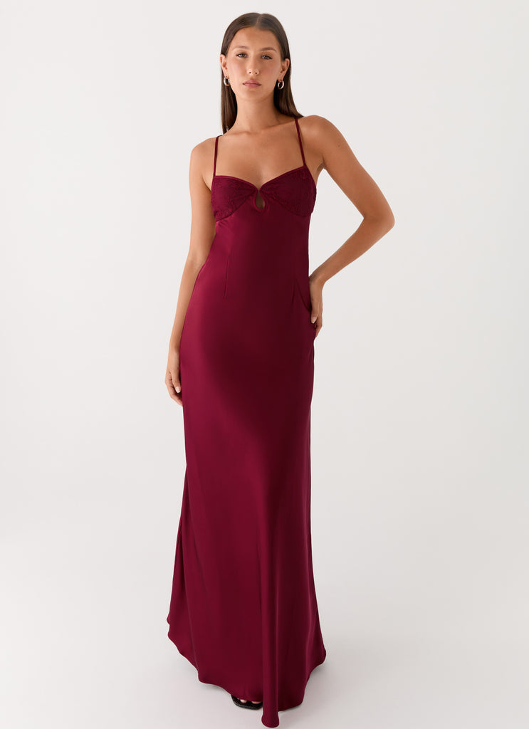 Joanie Maxi Dress - Maroon – Peppermayo UK