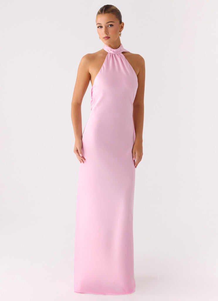 Keena Scarf Maxi Dress - Pink – Peppermayo UK