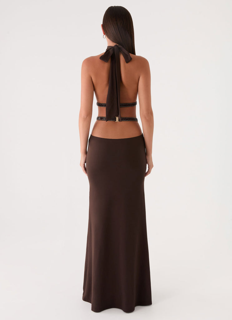 Kendrah Maxi Dress - Chocolate – Peppermayo UK