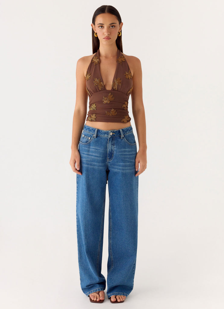 Malachi Beaded Top - Chocolate – Peppermayo UK