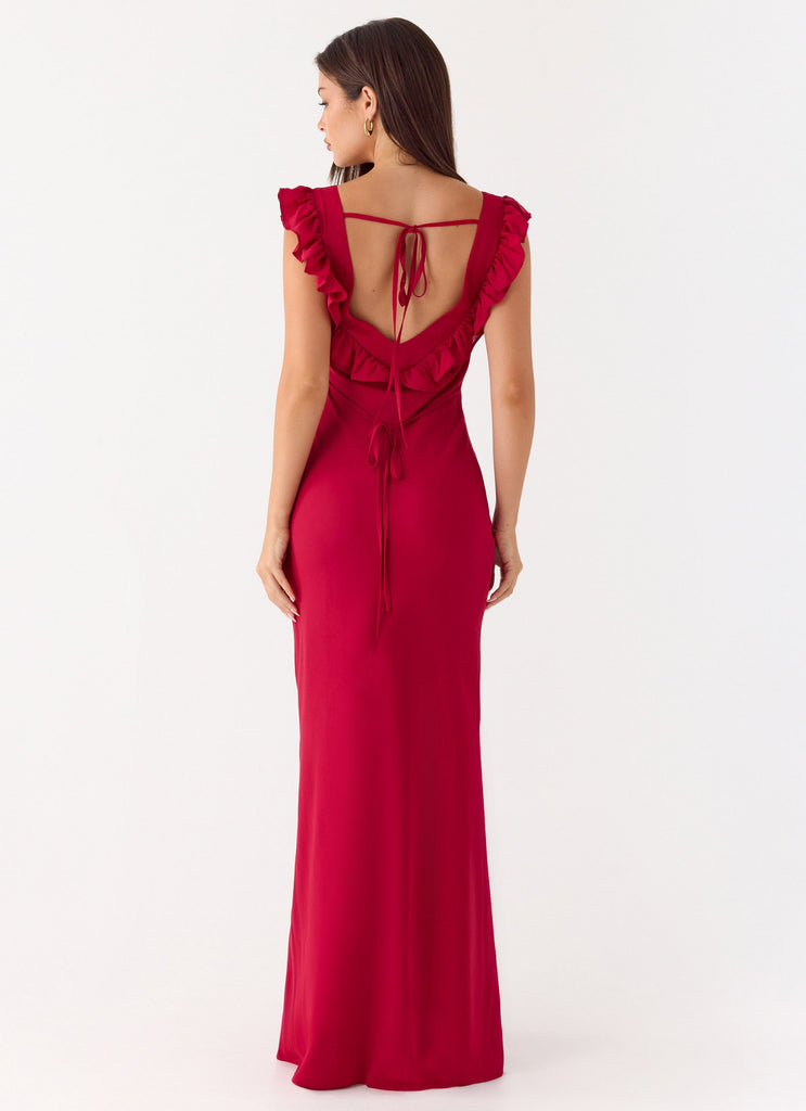 Malina Maxi Dress - Deep Red – Peppermayo UK