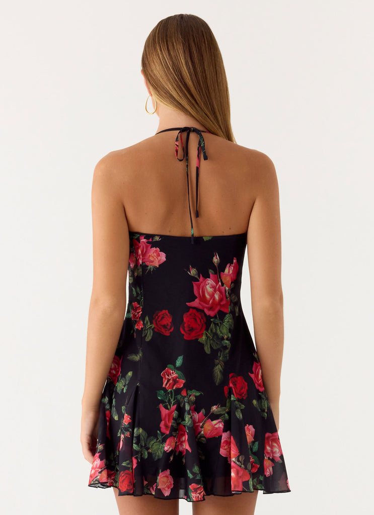 Nikyta Mini Dress - Midnight Bloom – Peppermayo UK