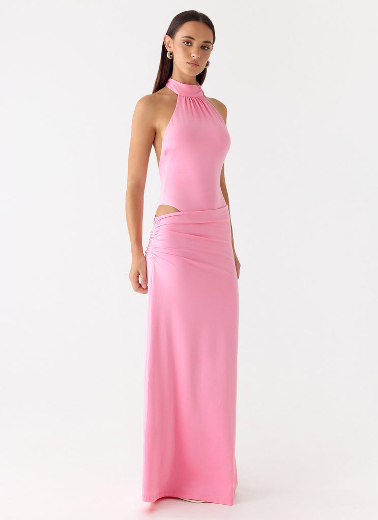 On My Way Bodysuit Maxi Dress - Pink – Peppermayo UK