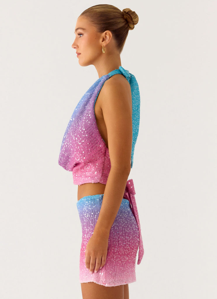 One More Time Sequin Knit Top - Disco Ombre – Peppermayo UK