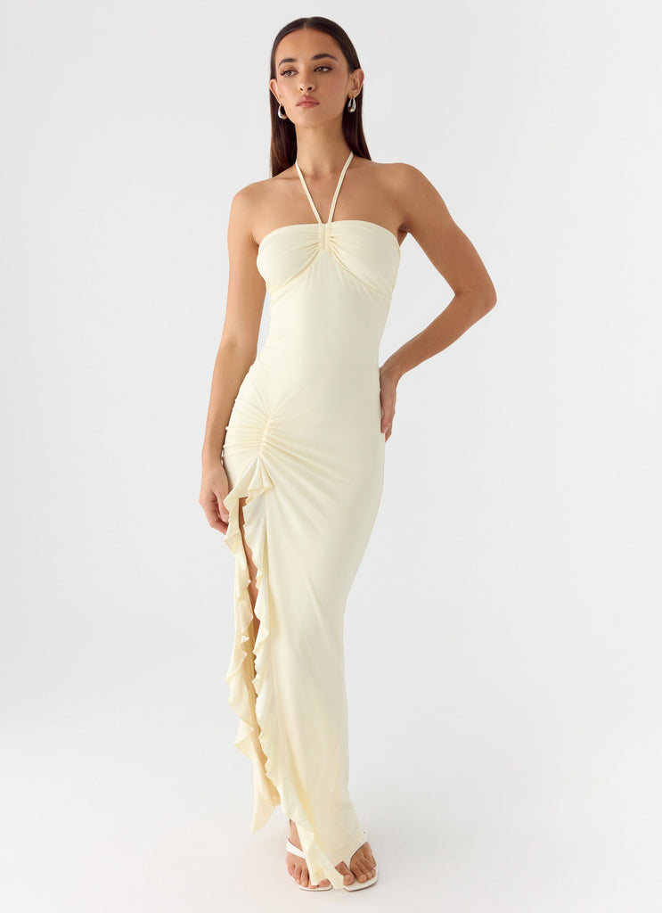 Right Hand Girl Maxi Dress - Lemon Yellow – Peppermayo UK