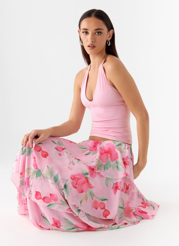 Roll Out Halter Top - Petal Pink – Peppermayo UK