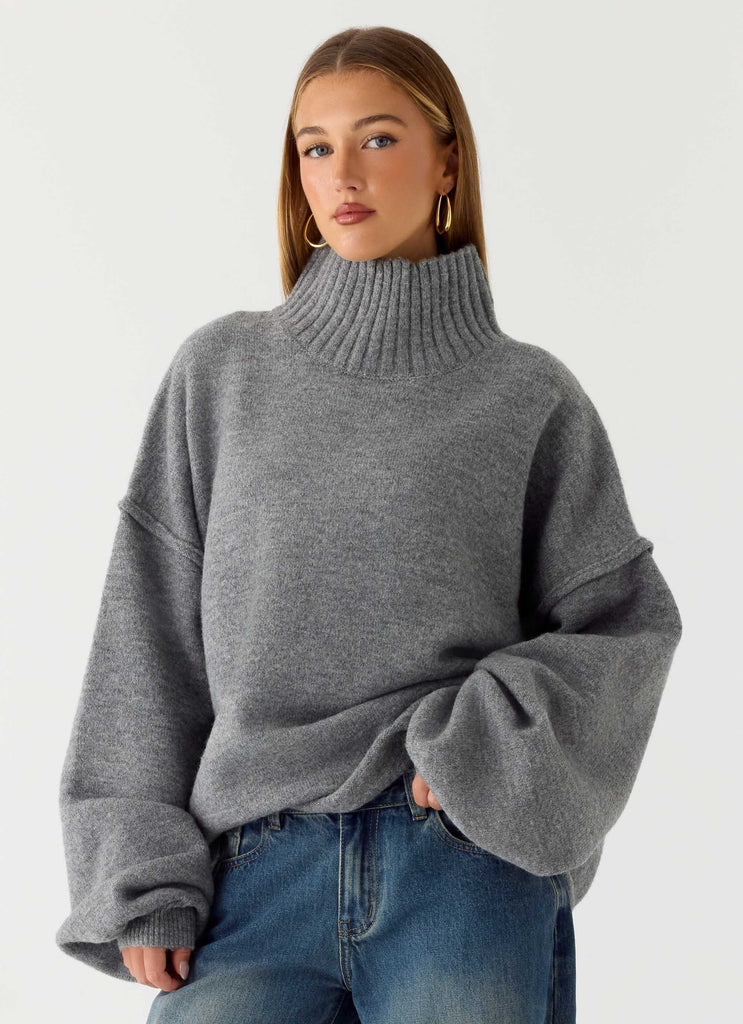 Roux Knit Sweater - Grey – Peppermayo UK