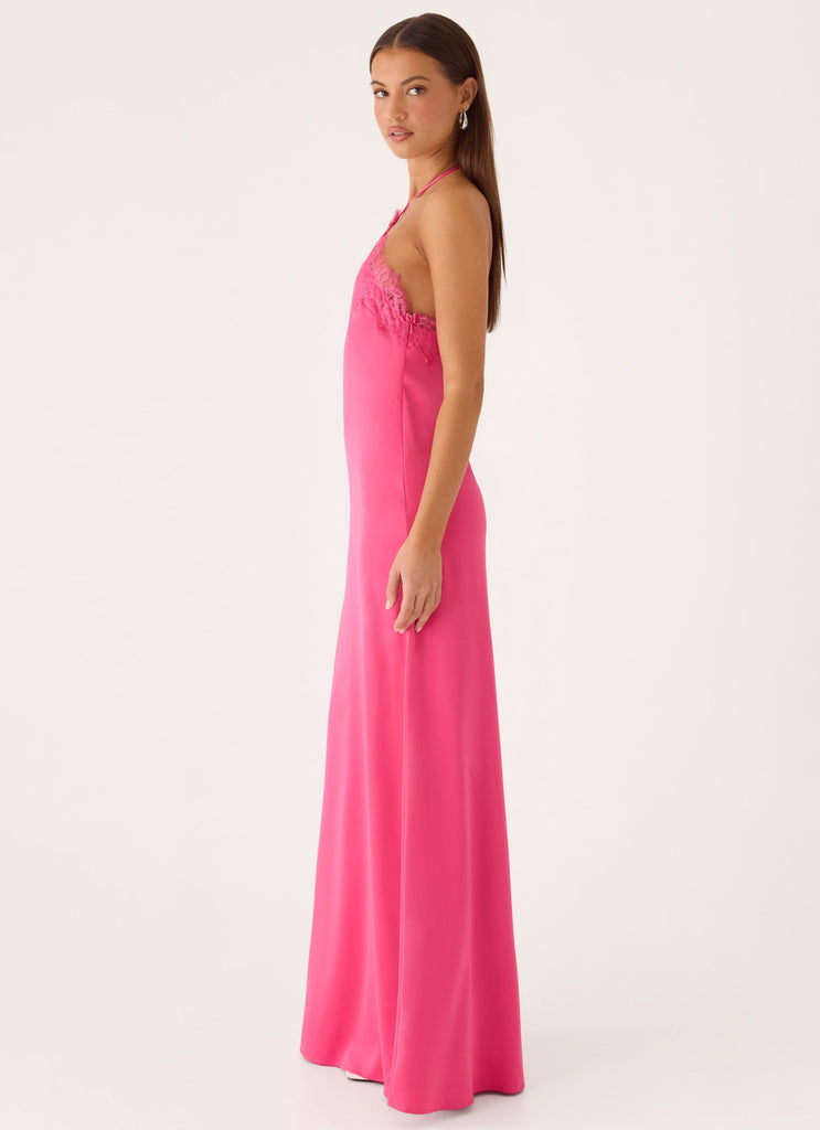 Samaria Halter Maxi Dress - Berry – Peppermayo UK