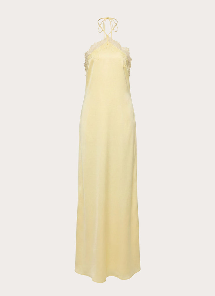 Samaria Halter Maxi Dress - Yellow – Peppermayo UK