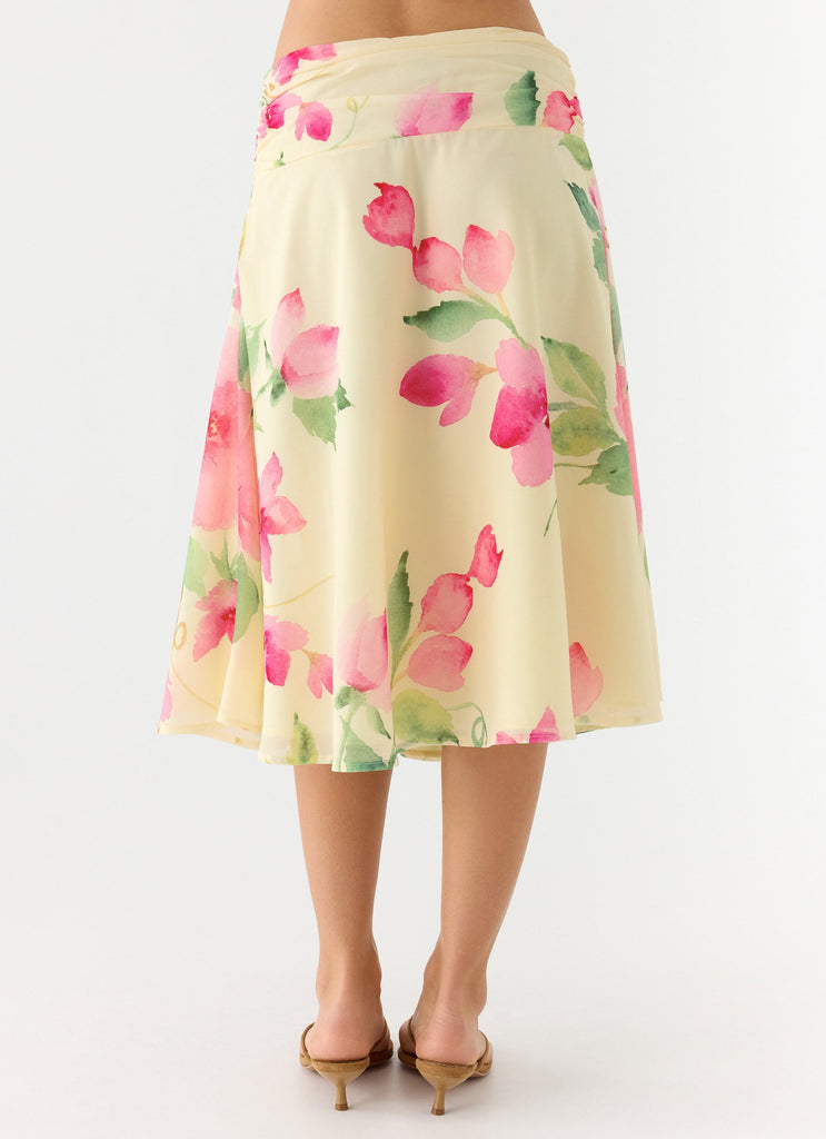 Valley Midi Skirt - Lemon Soleil – Peppermayo UK