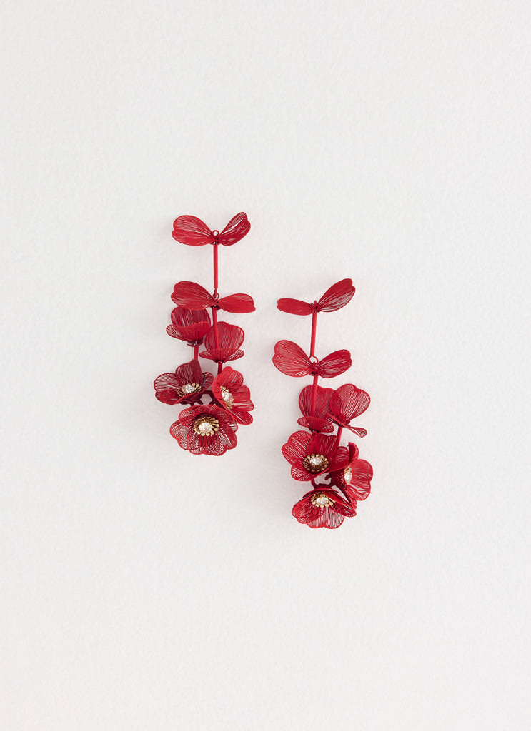 Venetta Earings - Red – Peppermayo UK