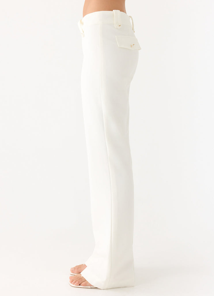 Weiss Low Rise Suiting Pants - White – Peppermayo UK