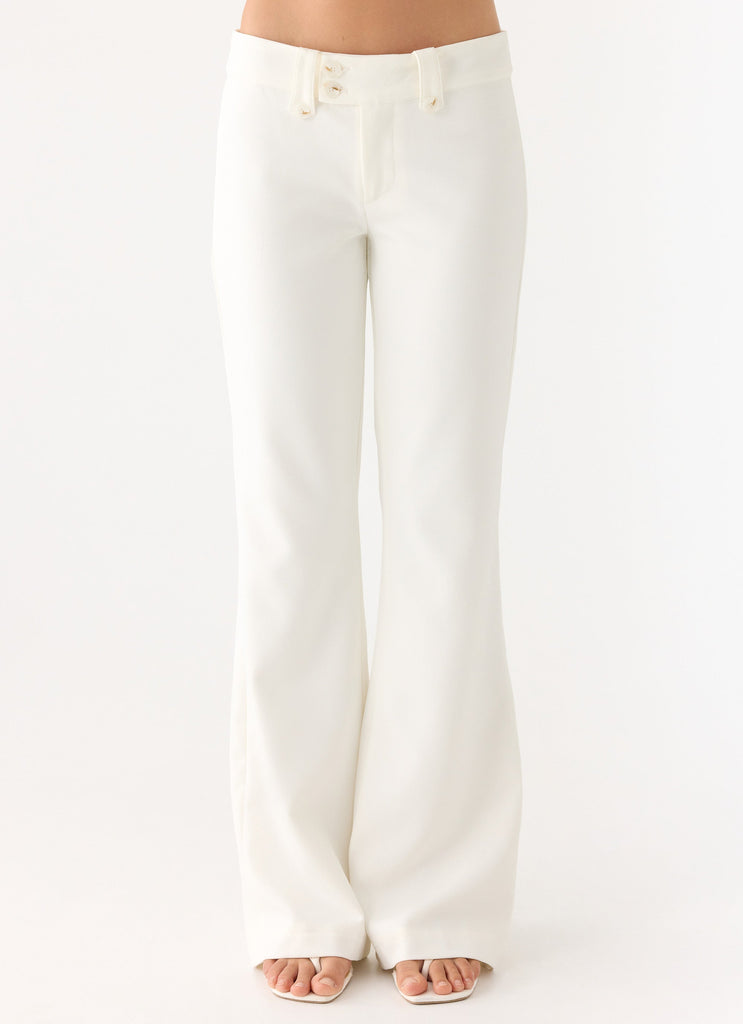 Weiss Low Rise Suiting Pants - White – Peppermayo UK